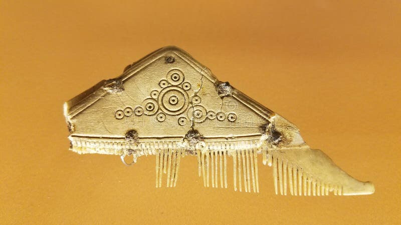 Hand Carved Ancient Comb on Display Stock Image - Image of comb ...