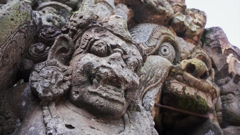 Hand Carved Solid Grey Stone Sculpture of Sacral Creature on Bali ...