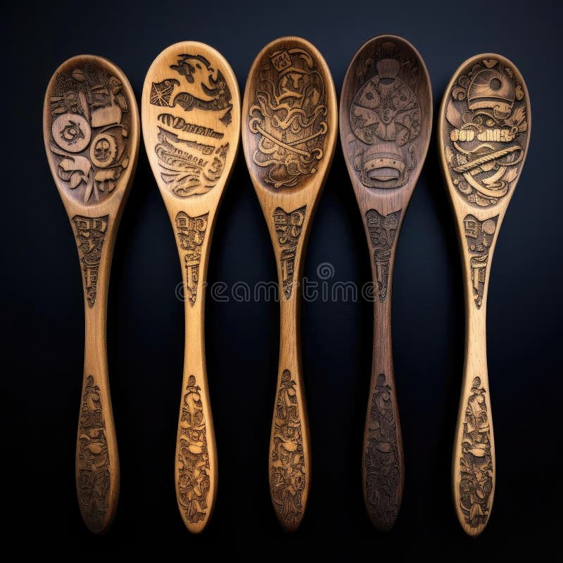 Carved Wooden Spoon Stock Illustrations – 53 Carved Wooden Spoon Stock ...