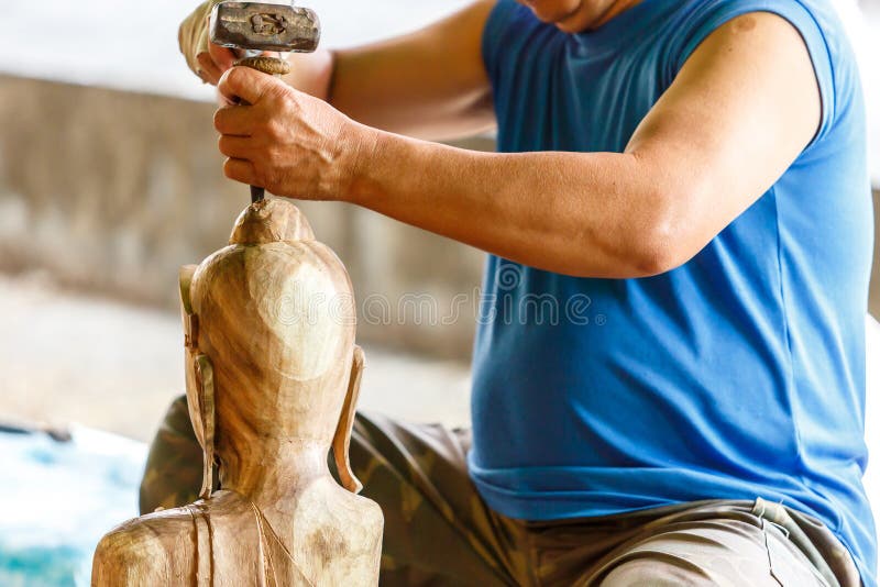 Hand of Carver Carving Wood Stock Photo - Image of handmade, ornate ...
