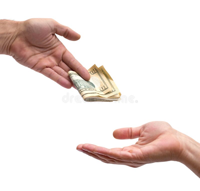 Hand and cash stock image. Image of earnings, give, paying - 34916783