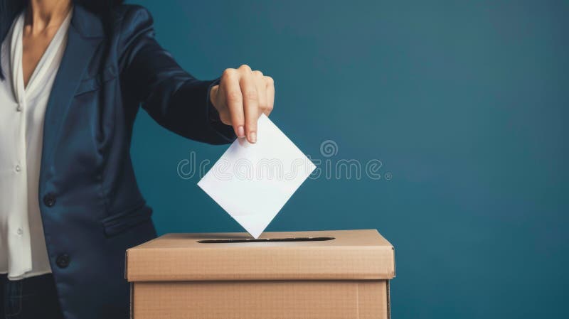 A Hand Casting a Vote.AI Generated Image Stock Image - Image of paper ...