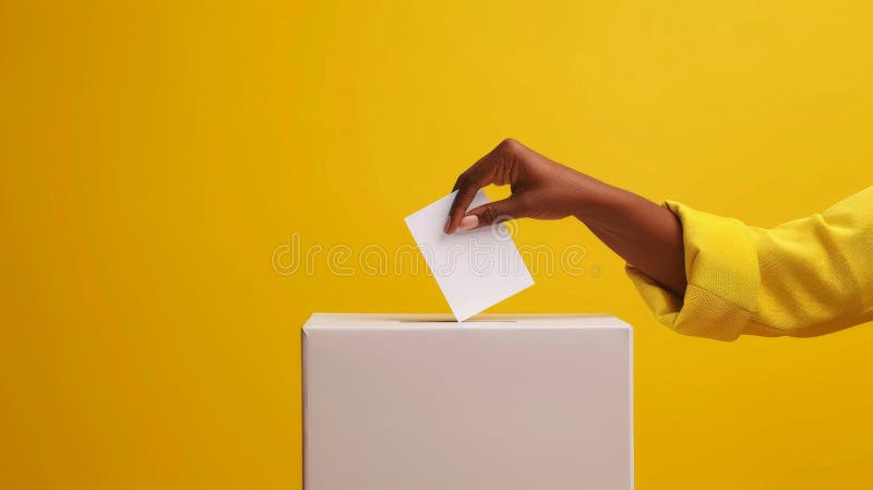 A Hand Casting a Vote.AI Generated Image Stock Image - Image of paper ...