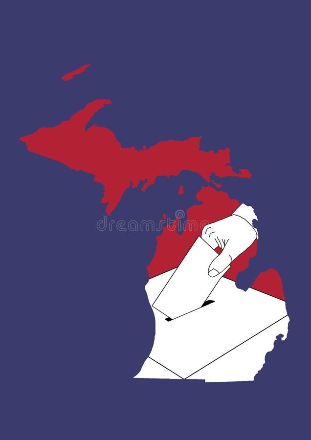 Democratic Elections in the State of Michigan Stock Illustration ...