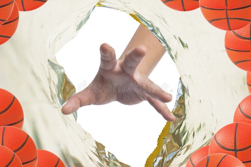 Hand catch basketball stock photo. Image of shiny, package - 25834140
