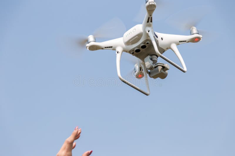 Hand catch drone stock image. Image of japanese, girl - 88869453