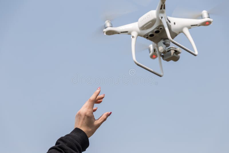 Hand catch drone stock image. Image of handling, hand - 88869465