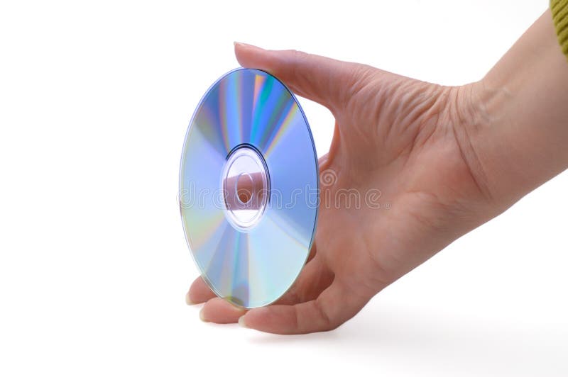 Hand with cd stock photo. Image of digital, compartment - 14315486