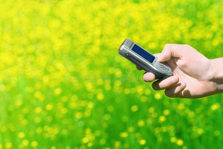 Hand and cell phone stock image. Image of hands, keyboard - 3194313