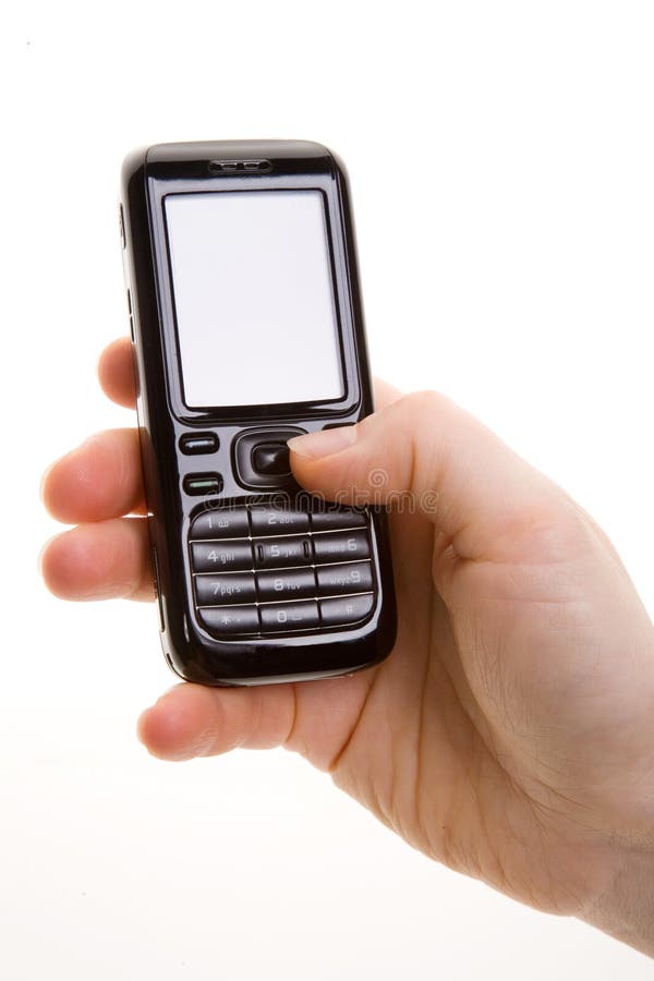 Cell phone in a hand stock photo. Image of mobile, gprs - 8175720