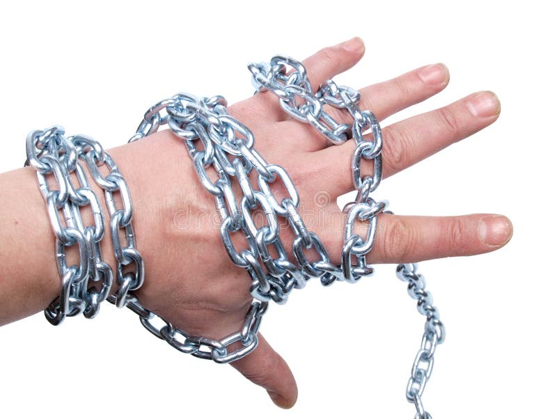 Hand in chain stock photo. Image of lock, handcuffs, concepts - 24055194
