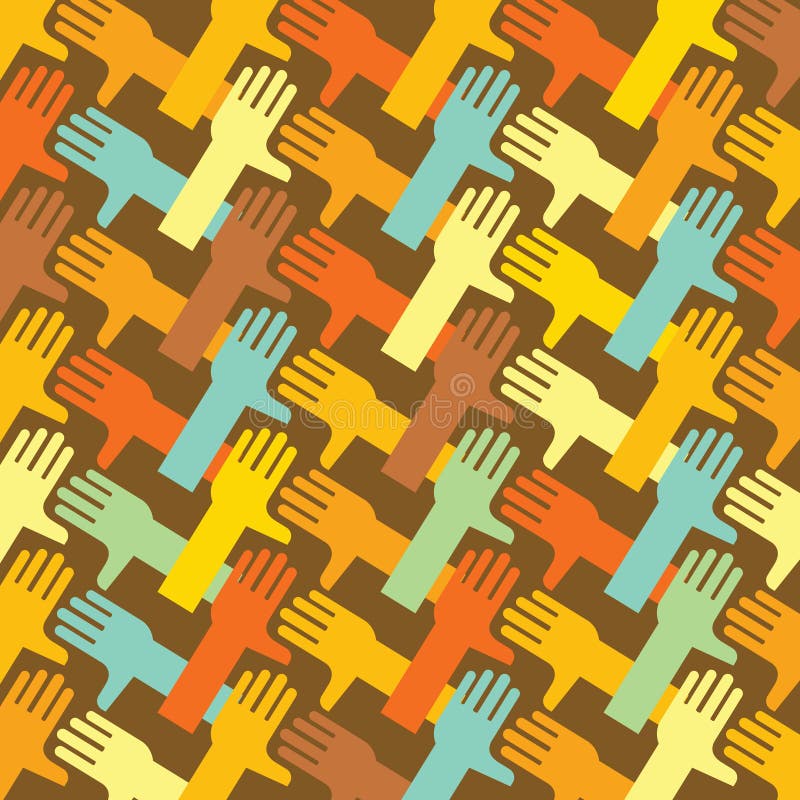 Colorful helping hands stock vector. Illustration of help - 28515005