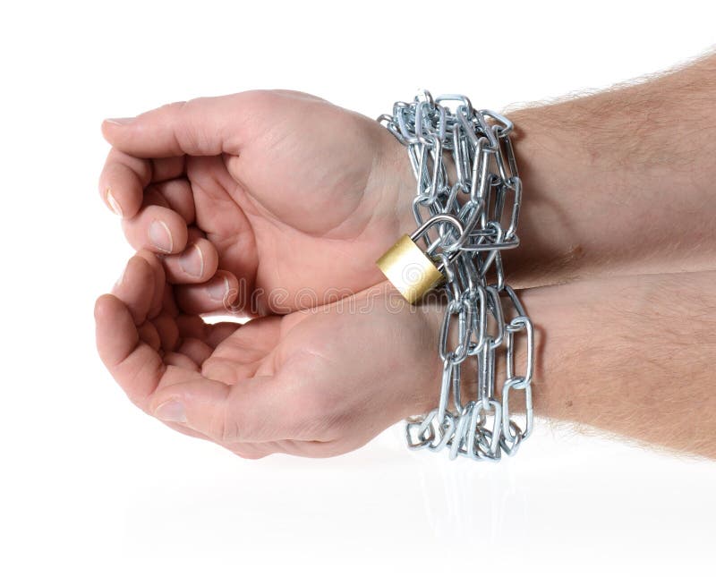 Hand in chains stock photo. Image of pain, liberty, chain - 27510596