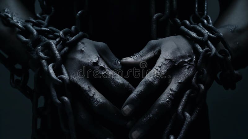 Hand in Chains. Generative a Stock Illustration - Illustration of ...