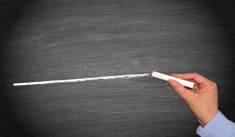 White Chalk And Line On Blackboard Stock Image - Image of white, black ...
