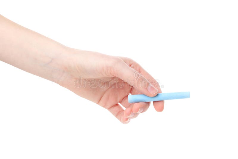 Hand with Chalk Isolated on White Background, PNG Stock Photo - Image ...