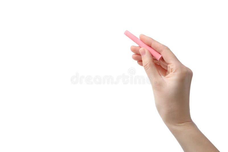 Hand with Chalk Isolated on White Background, PNG Stock Image - Image ...