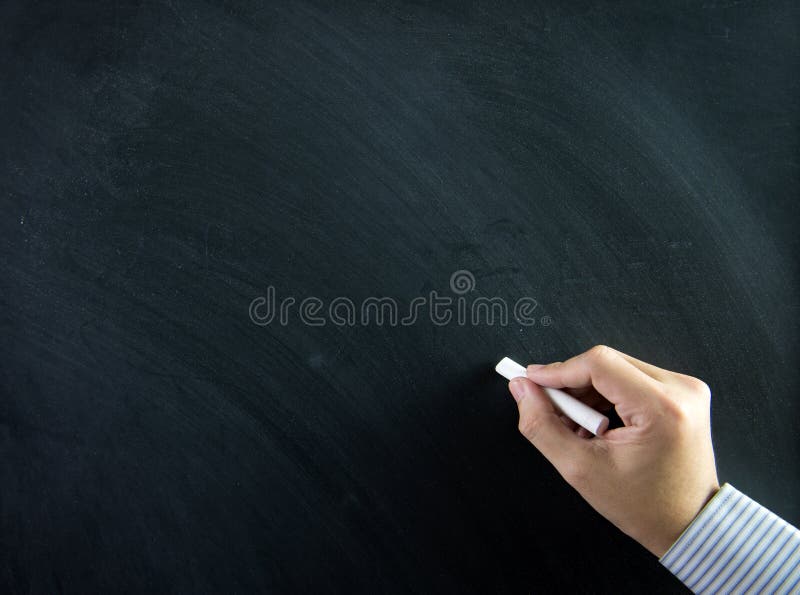 Hand on chalkboard stock photo. Image of consultant, empty - 39451726