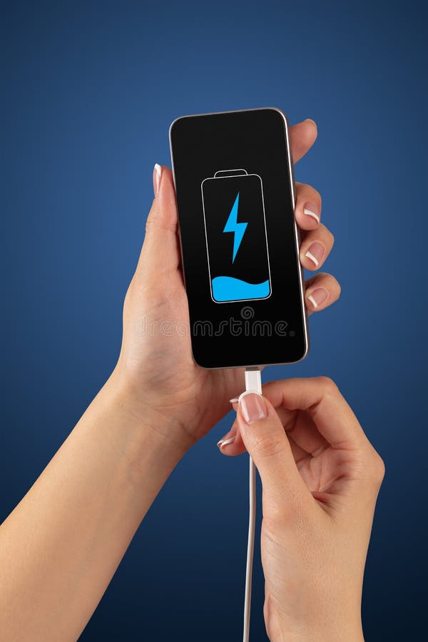Hand charging phone stock image. Image of hands, cellphone - 157136047