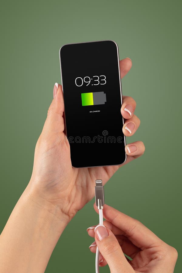 Hand charging phone stock image. Image of data, lifestyle - 147072535