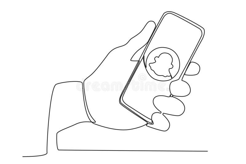 A Hand is Chatting on Snapchat Editorial Photography - Illustration of ...