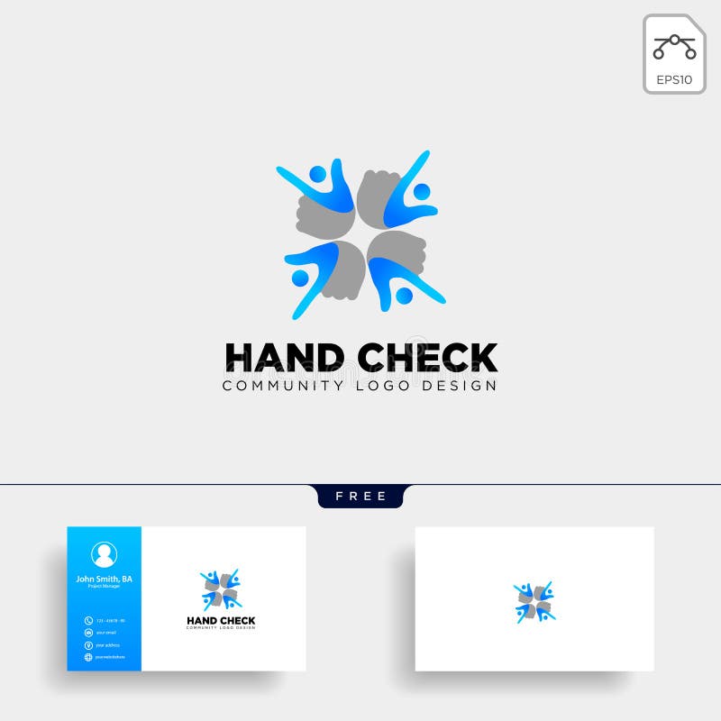 Hand Check Approval Community Logo Template Illustration Icon Element ...