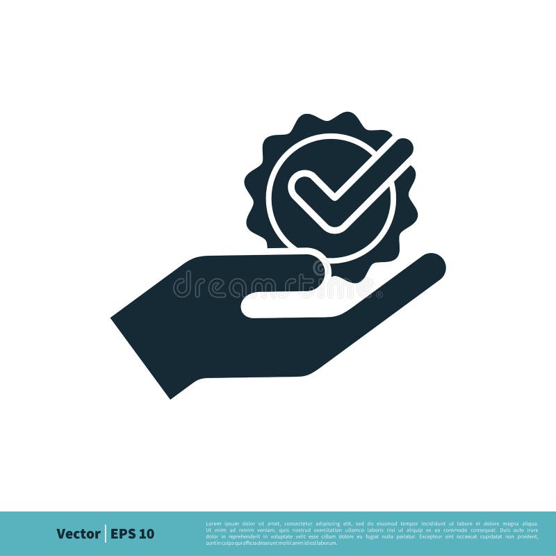 Hand, Check Mark Icon Vector Logo Template Illustration Design. Vector ...