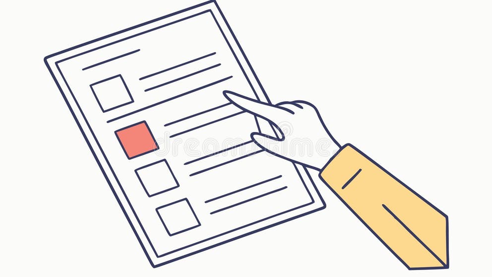 Hand Checking Off Items on a List, Task Completion, Audit, Vector ...