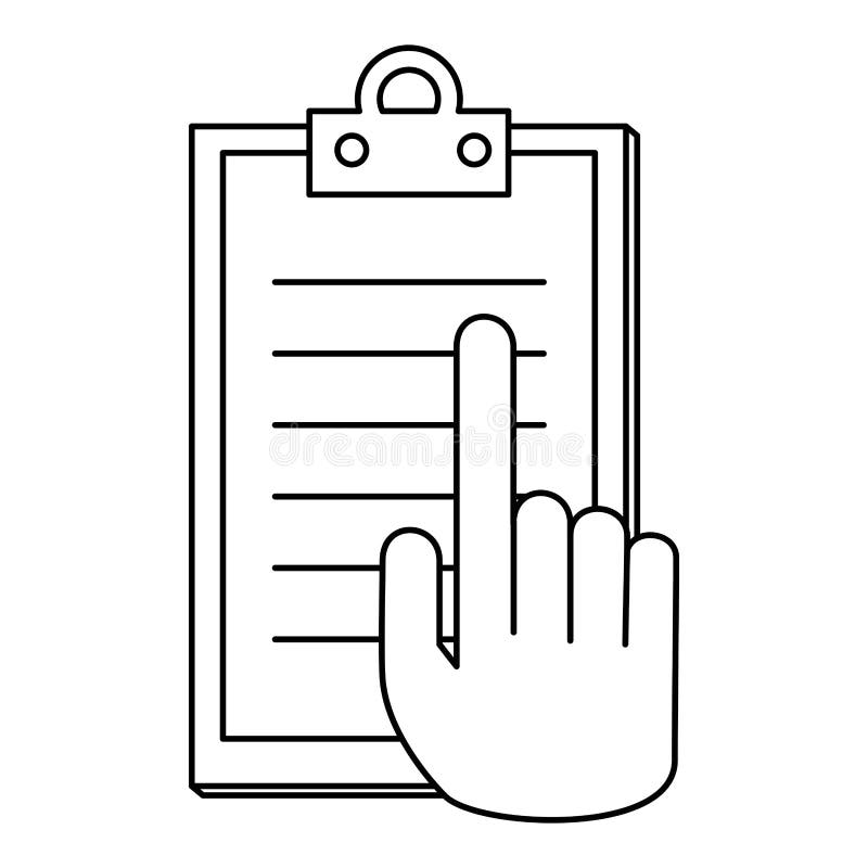 Hand with Checklist Clipboard Stock Vector - Illustration of ...