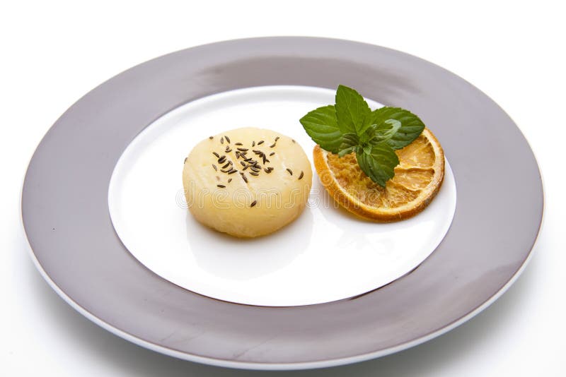 Hand cheese on plate stock photo. Image of ceramics, green - 21602256