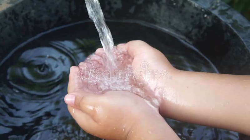 The Hand of a Child Playing with Tap Stock Footage - Video of taman ...