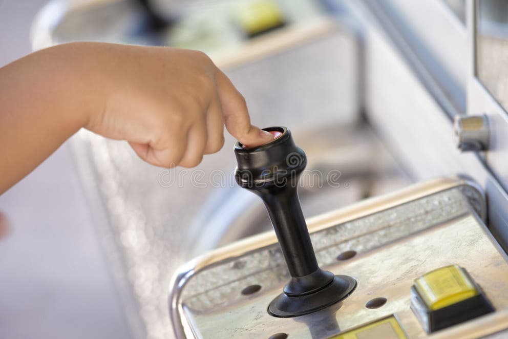 Hand of Child Pressing Button Stock Photo - Image of machine, faceless ...