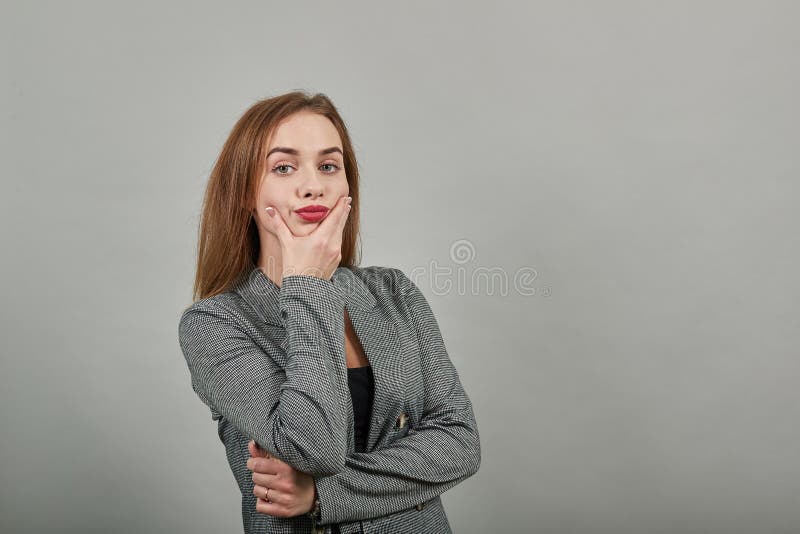 Hand on Chin Thinking Question, Pensive Expression. Doubt. Thoughtful ...