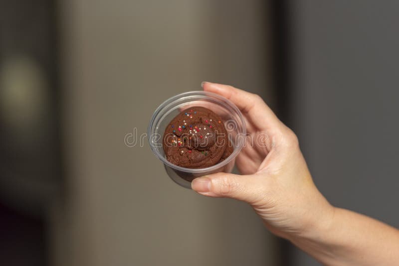 Hand Chocolate Chip Cookie in a Cup Stock Image - Image of morning ...