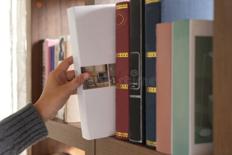 Hand Choose Books at the Library for Read Stock Photo - Image of ...
