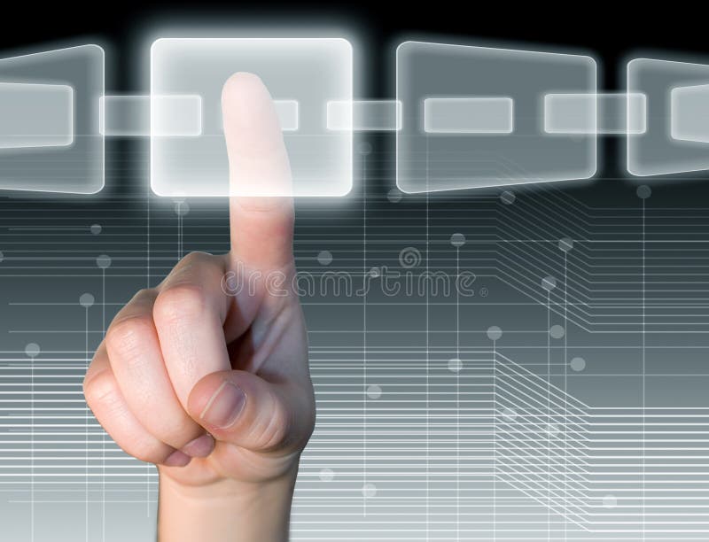 Hand Choosing One of the Options Stock Image - Image of intelligence ...