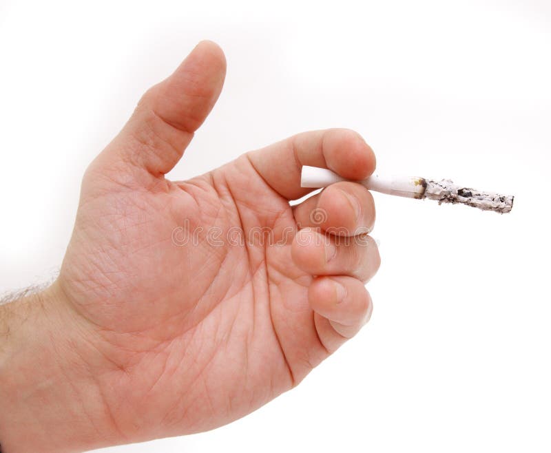 Hand and cigarette stock photo. Image of nicotine, addiction - 14259826