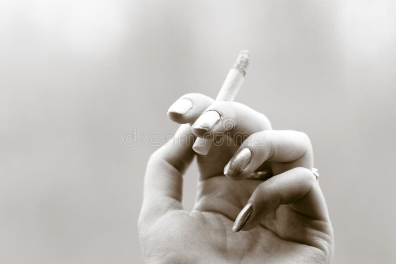 Hand with cigarette stock photo. Image of burn, addiction - 4835936