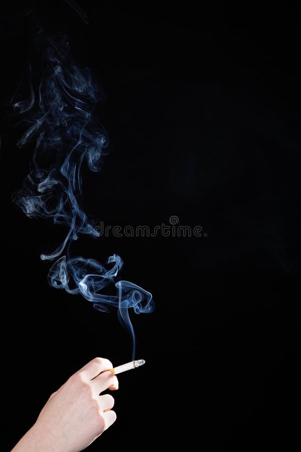 Hand with cigarette stock photo. Image of medicine, hand - 39187228