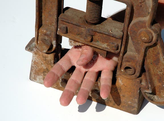 Hand clamped stock image. Image of fingers, pain, finger - 192667