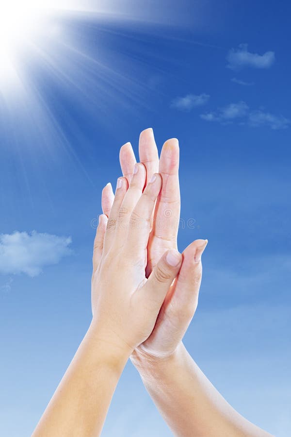 Hand clap gestures outdoor stock image. Image of child - 28849899