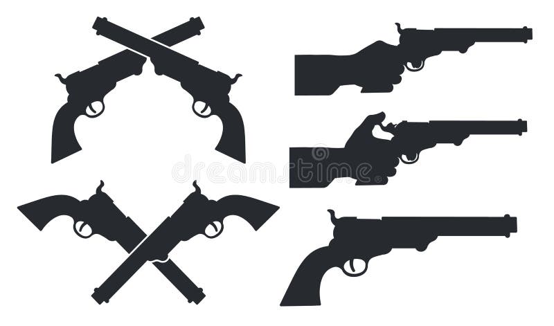 Western Gun Stencils