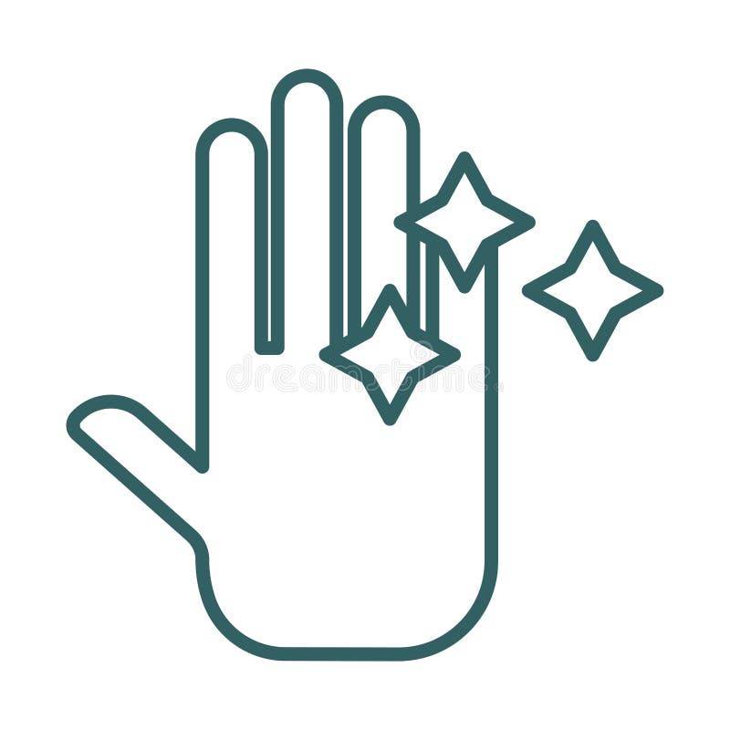 Hand clean line style icon stock vector. Illustration of fingers ...
