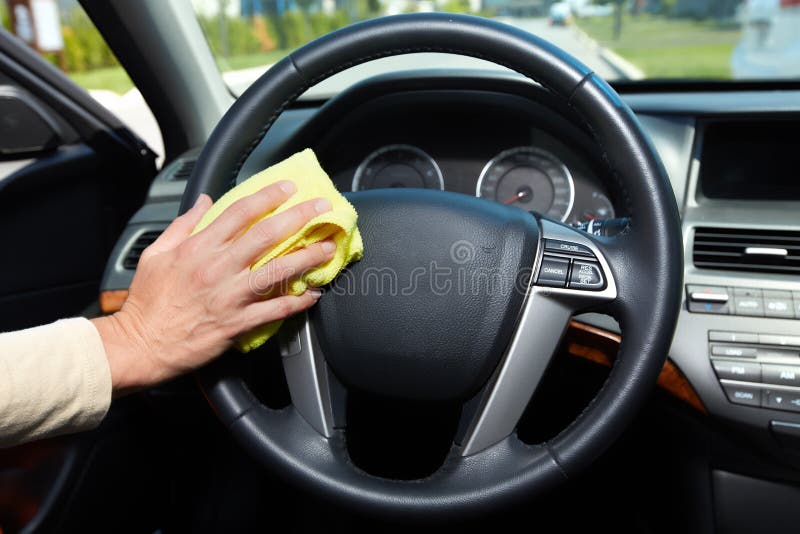 Hand cleaning car. stock image. Image of automobile, close - 89828005