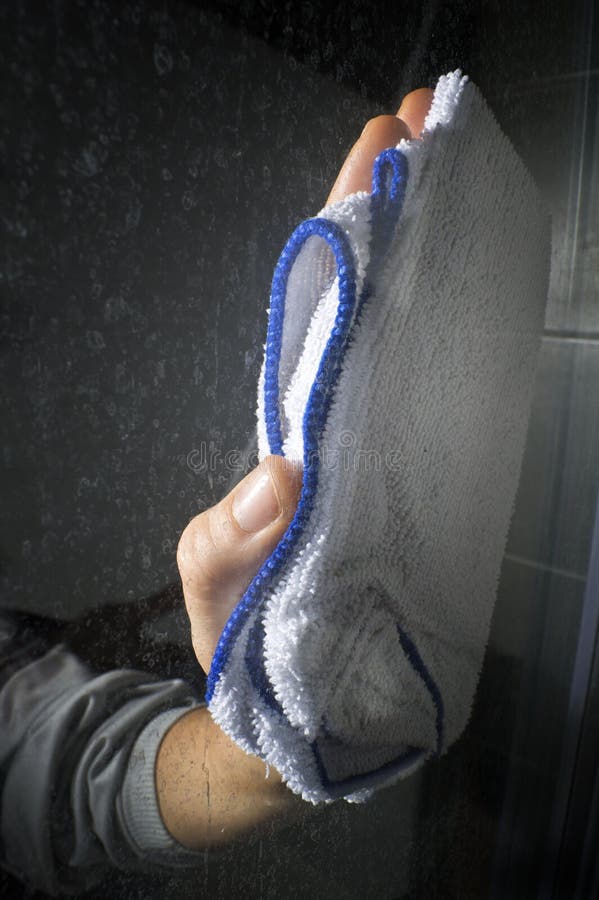 Hand Cleaning Glass Surface Stock Image - Image of tool, wash: 36563117