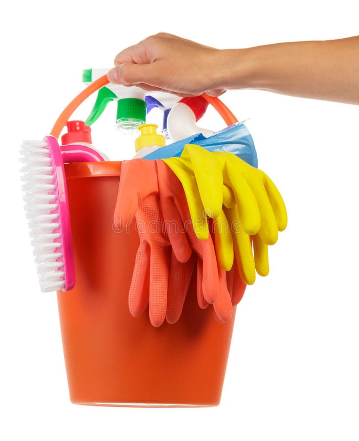 Cleaning items set stock image. Image of house, green - 53965483