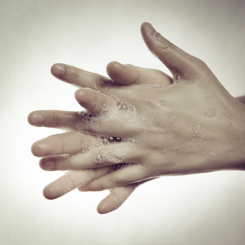 Hand cleaning stock image. Image of bubble, hygiene, personal - 37010467