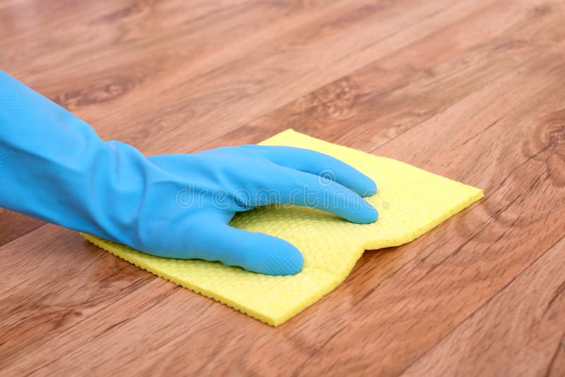 A Hand Cleaning a Parquet Floor Stock Image - Image of chores, interior ...