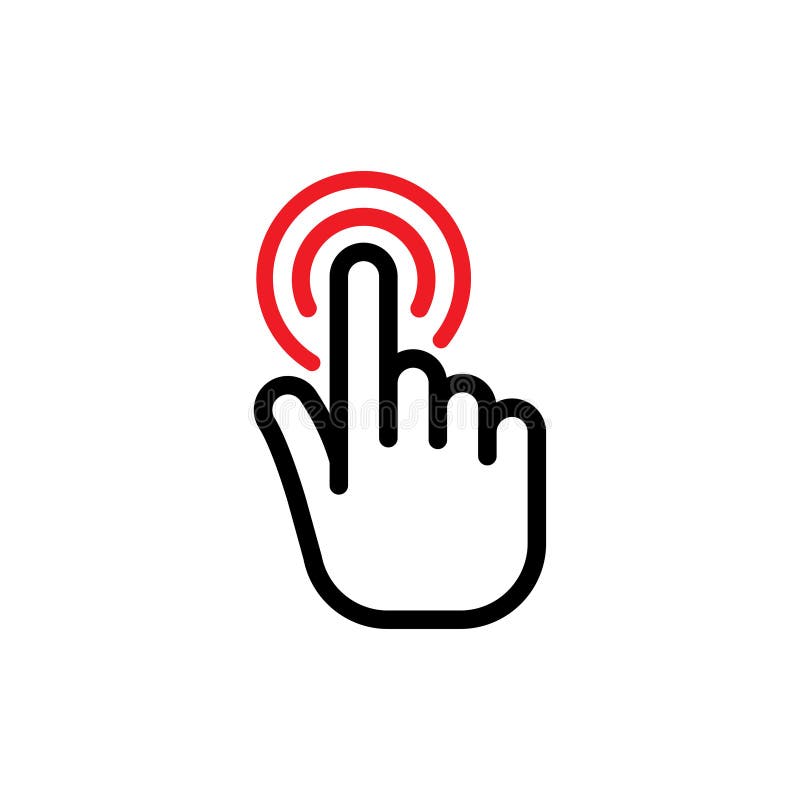 Hand Click Icon, Mouse Clicking Pointer. Vector Stock Vector ...