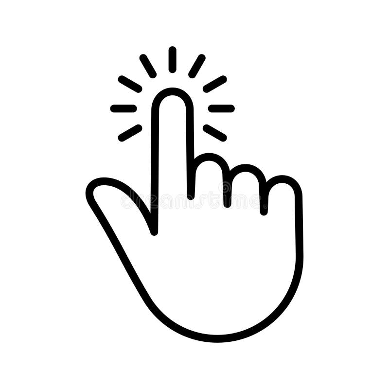 Hand Click Icon. Clicking Finger. Hand Pointer Stock Vector ... Hand Click Icon. Clicking Finger. Hand Pointer Stock Vector ...